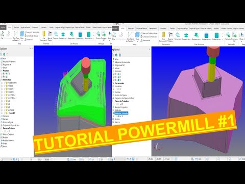 PowerMill - Tutorial #1 - Modelo Usinado, Acabamento - Estratégia Inclinado e Raso - YouTube