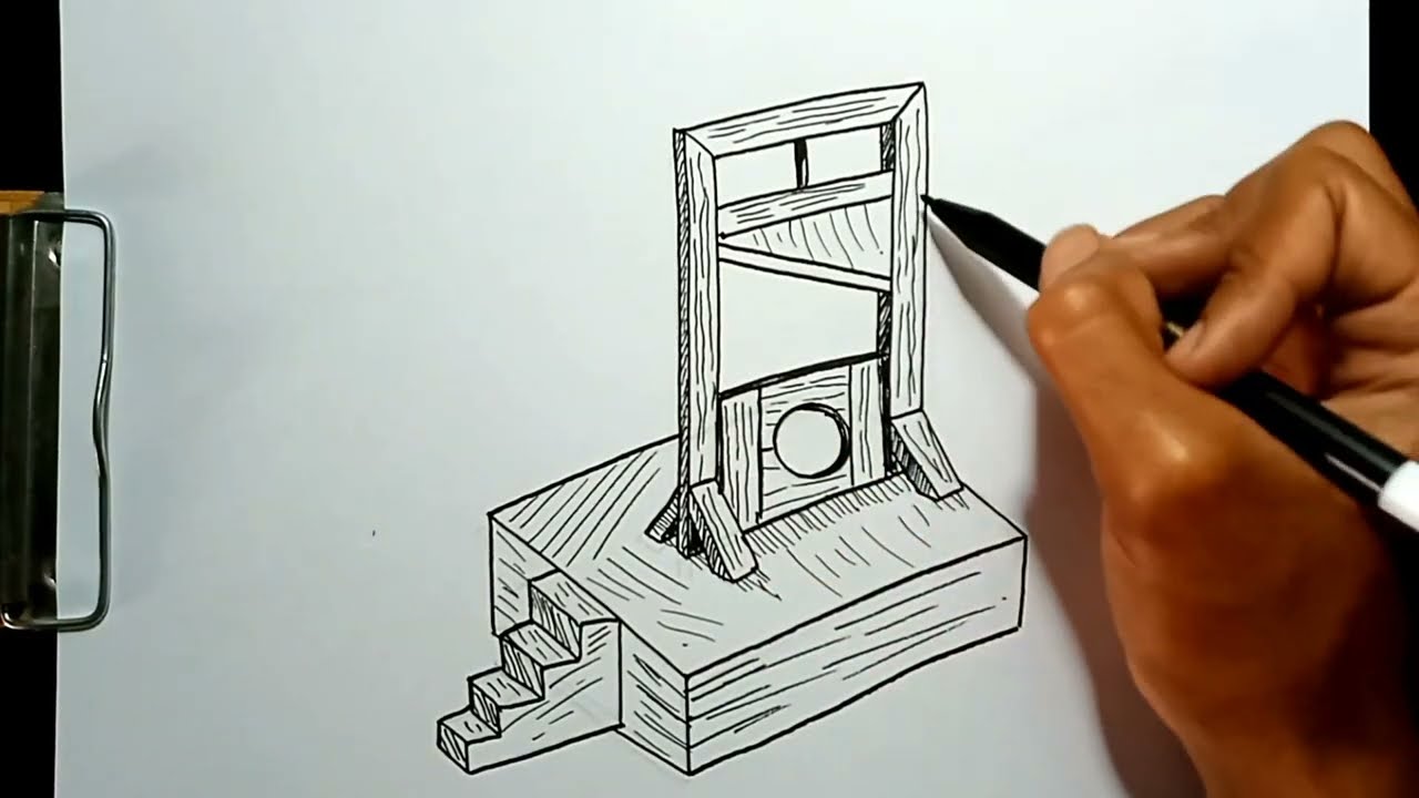 Simple Guillotine Drawing