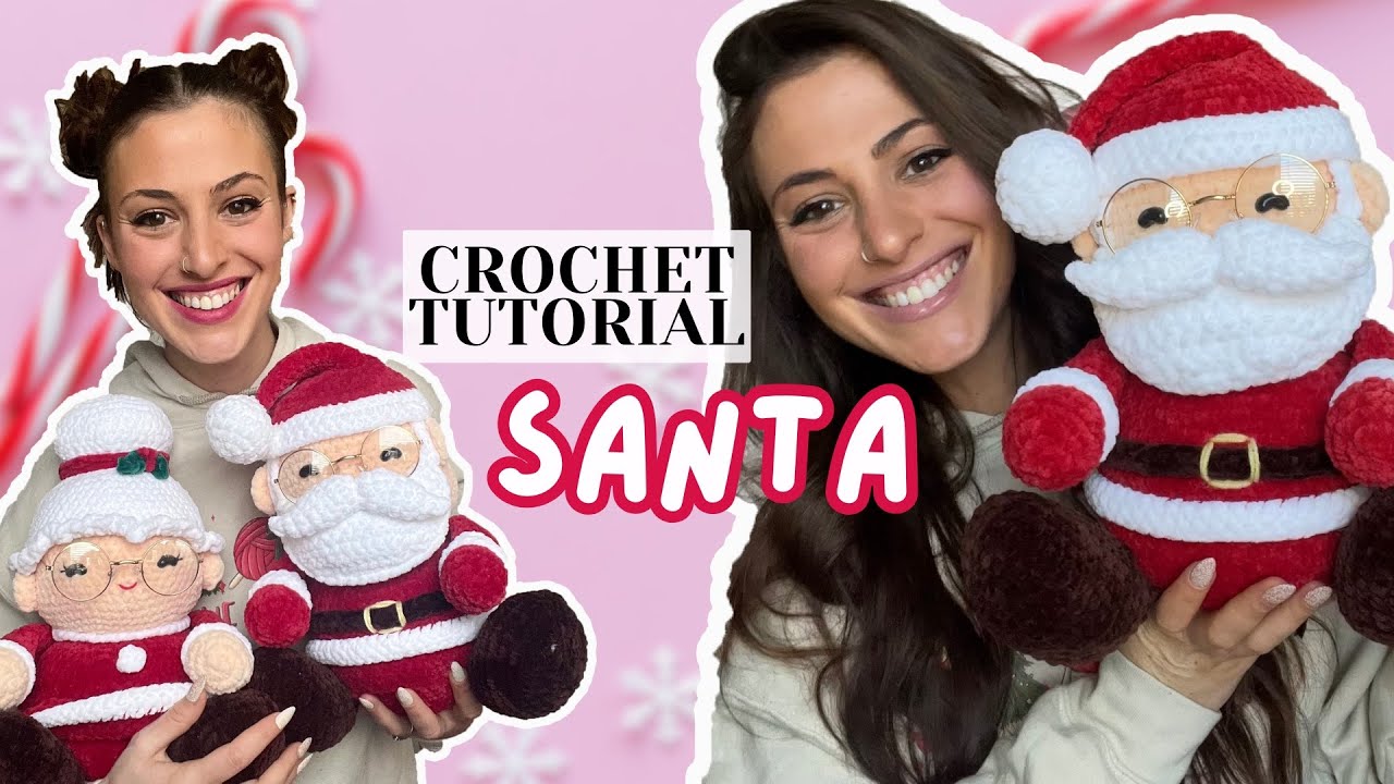 Crochet Santa Claus Tutorial - Beginner friendly - Step-by- Step tuto - Amigurumi Pattern - YouTube
