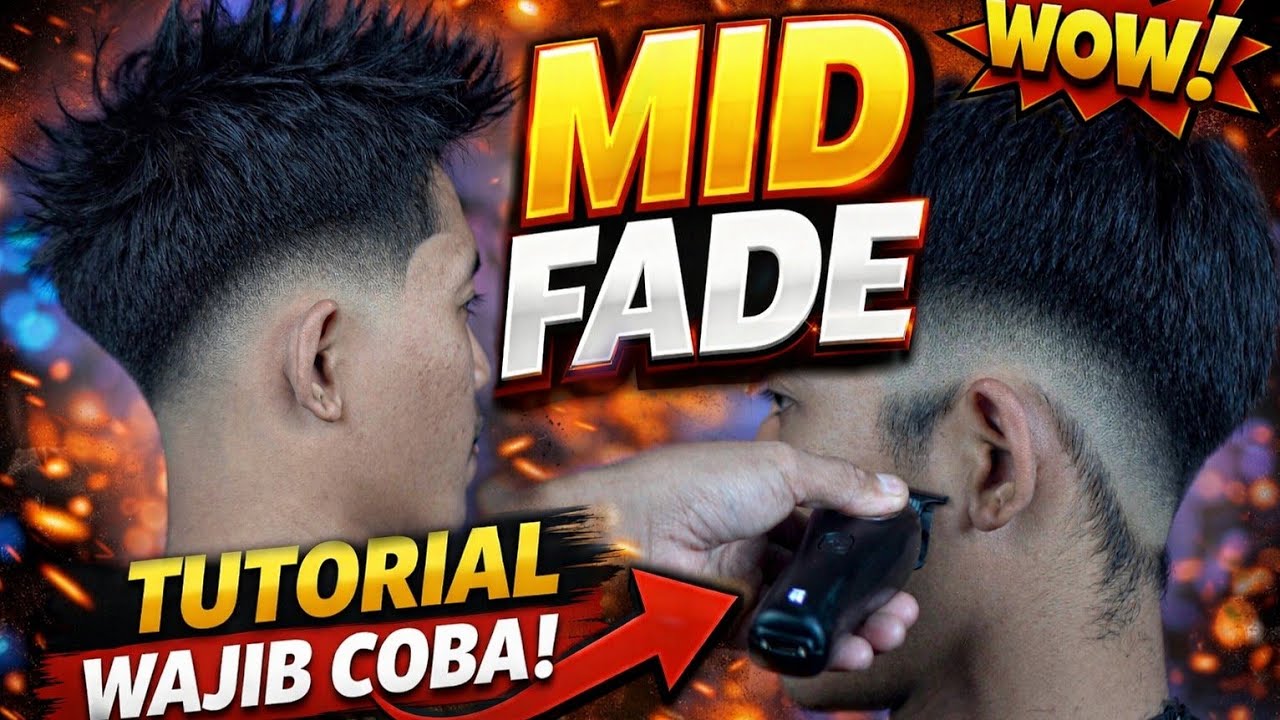 CUKUR MUDAH MID FADE🔥 PEMULA WAJIB MASUK‼️ - YouTube