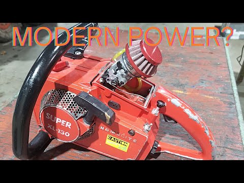 Ported Classic!! Homelite SUPER xl130! can it keep up? - YouTube