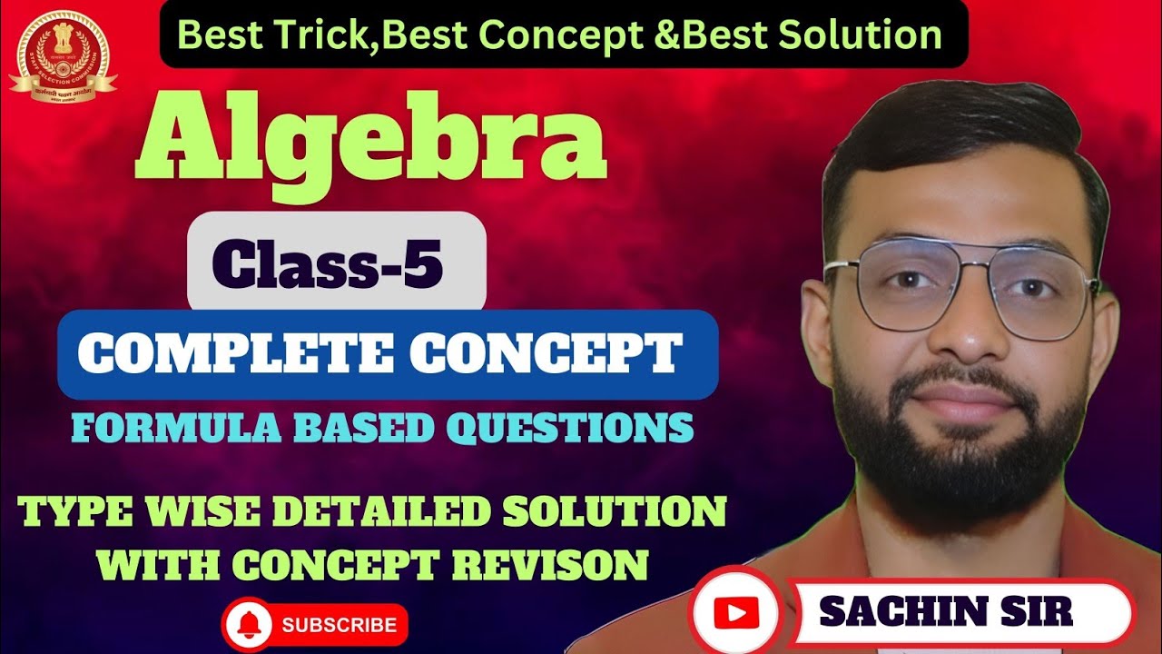 Algebra class-5(Formula Based)#ssc - YouTube