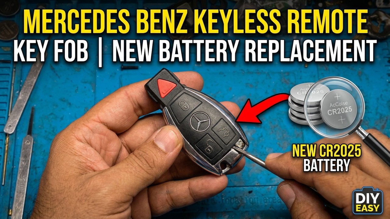 How to Change Battery on a Mercedes Benz Keyless Remote Key Fob | New ...