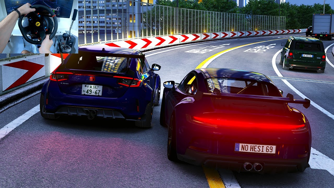 Honda Civic Type-R 2023 vs Porsche 911 GT3 - Assetto Corsa ...