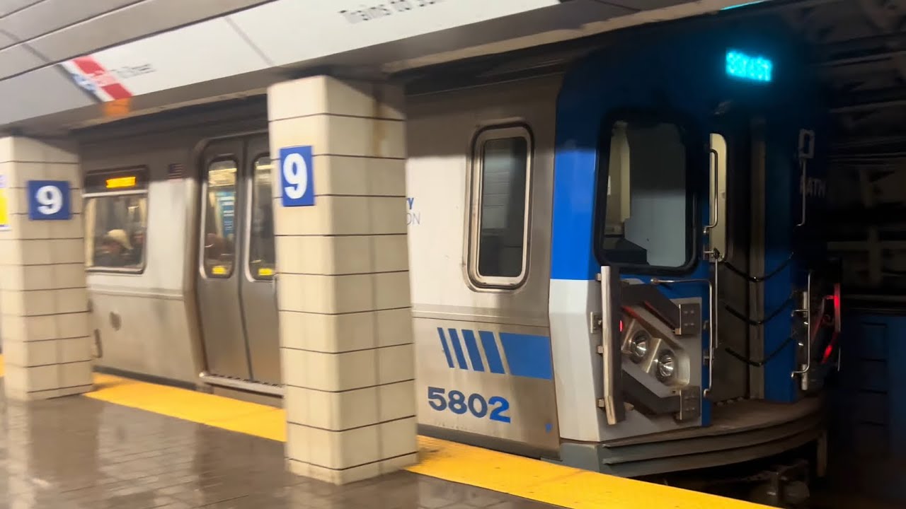 PATH train action at 9th Street - YouTube