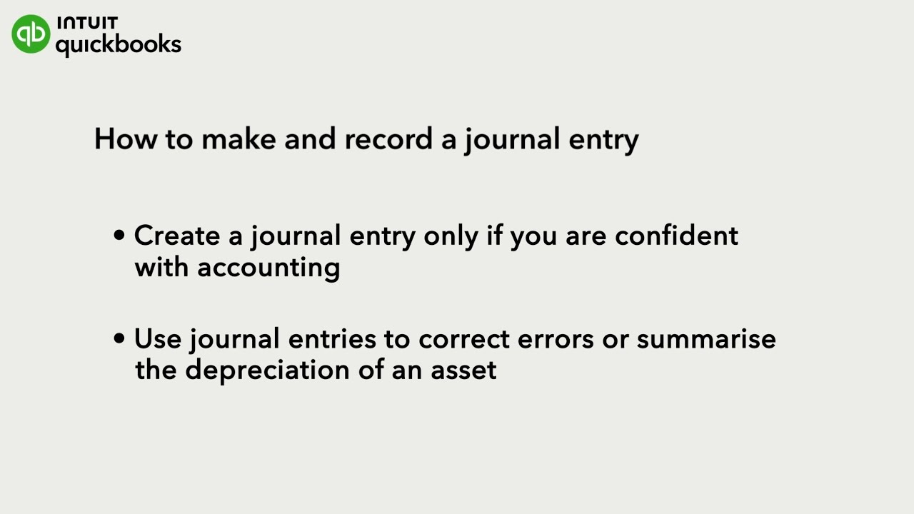 How to make and record journal entries - YouTube