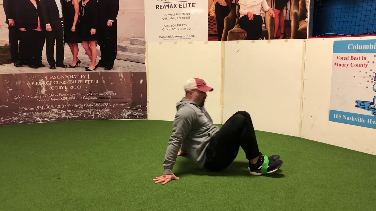 Mini band isometric hip flexion hold - YouTube