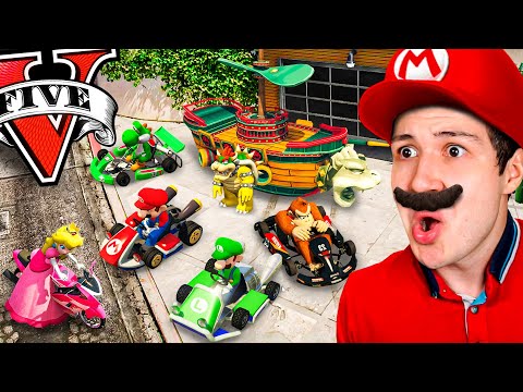 ROBANDO COCHES de MARIO en GTA 5! 👨🍄 (Mods)