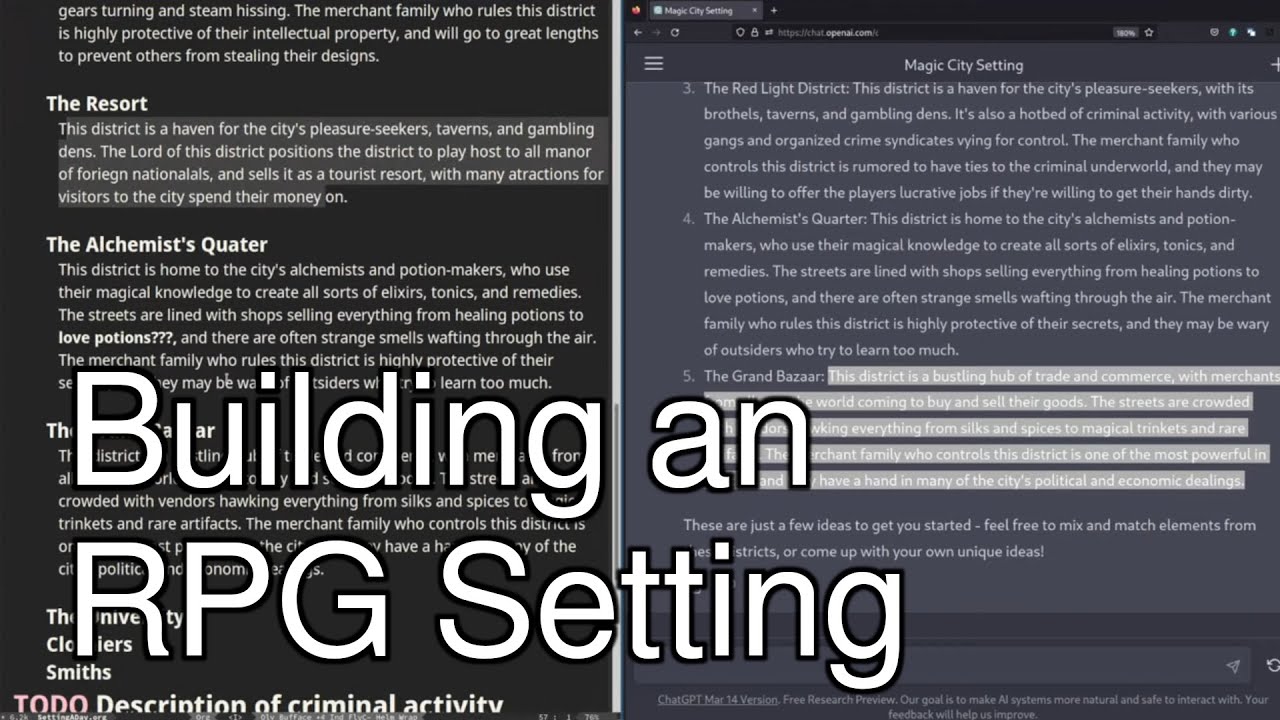 Building an RPG Setting - Day 1 - Setting - YouTube