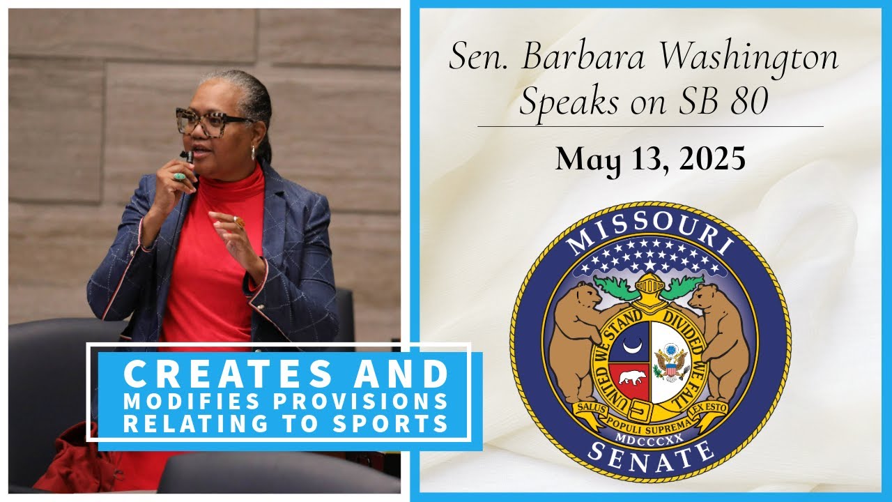 Missouri Sen. Barbara Anne Washington Speaks on Senate Bill 80 - YouTube
