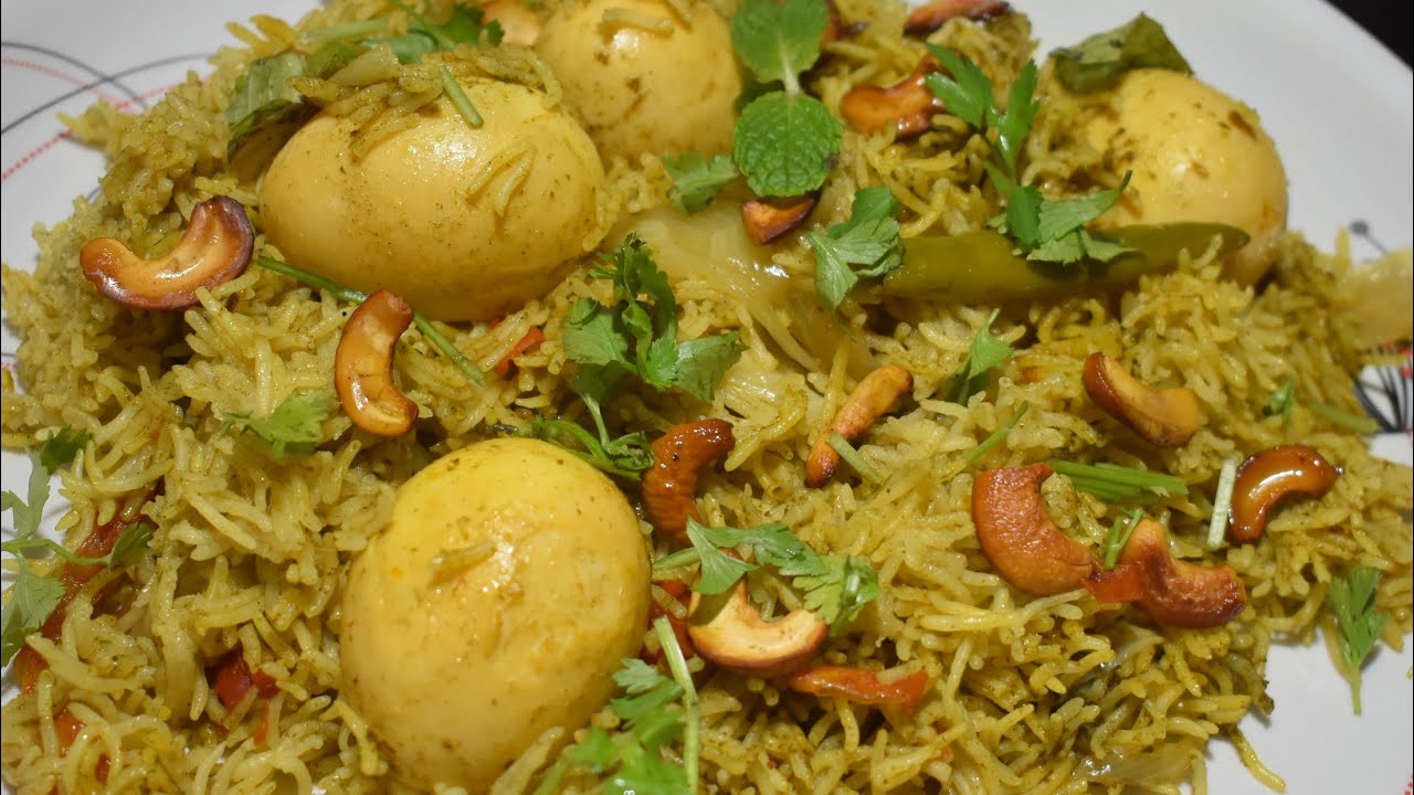 EASY EGG BIRYANI TASTY EGG BIRYANI EGG BIRYANI RECIPE IN COOKER - YouTube