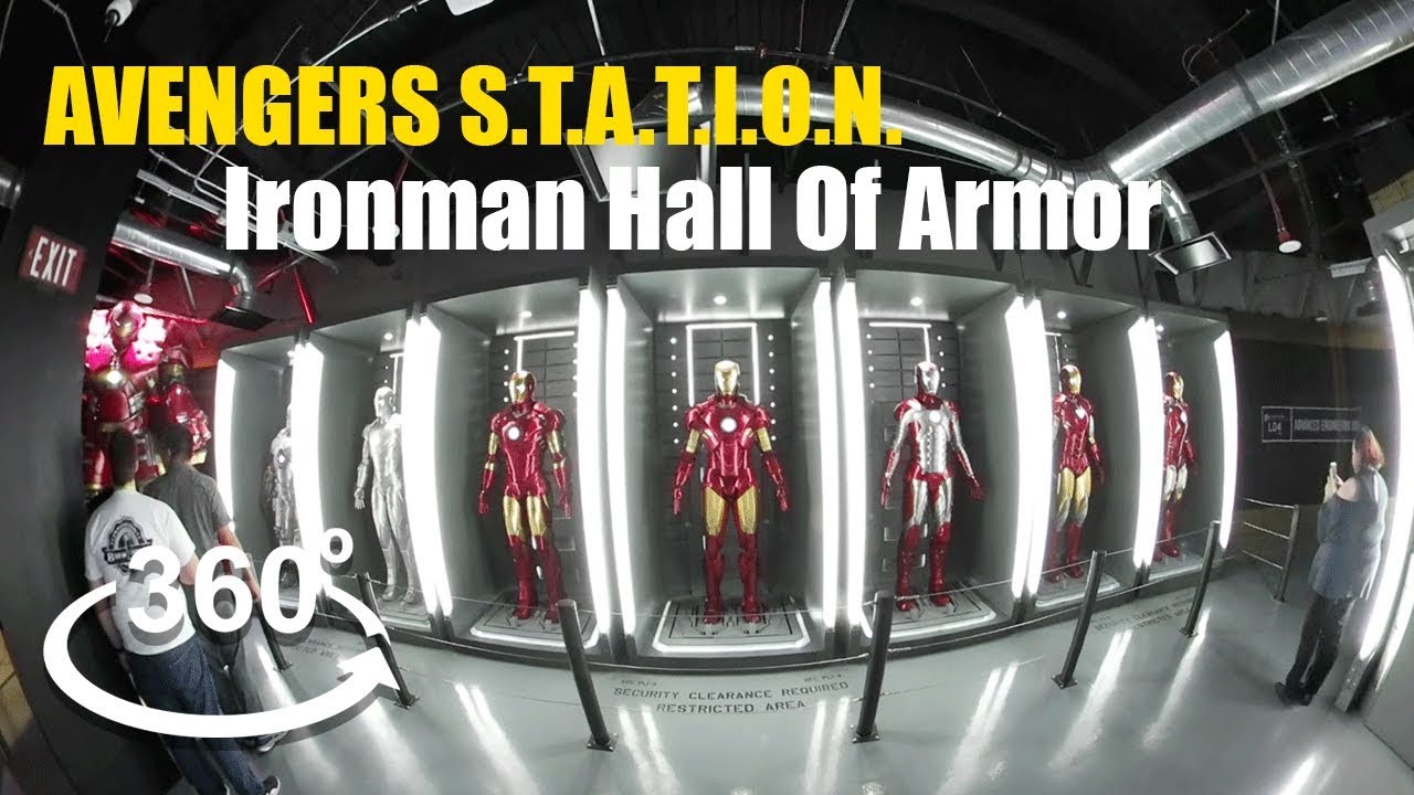 360° VIDEO Marvel Avengers STATION Ironman Hall Of Armor - YouTube