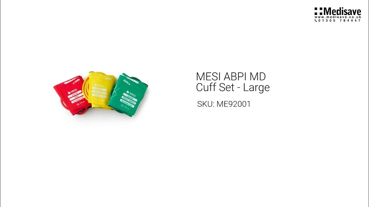 MESI ABPI MD Cuff Set Large ME92001 - YouTube