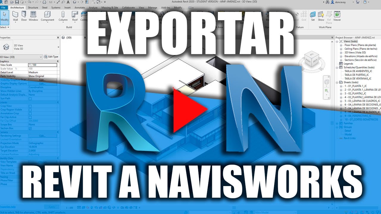 Cómo Exportar de REVIT a NAVISWORKS - YouTube