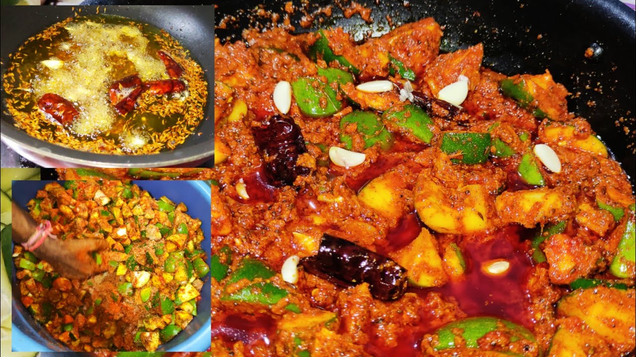 నోరూరించే 10 kg మామిడికాయ నిలువ పచ్చడి ll Juicy Mango pickle perfect ...