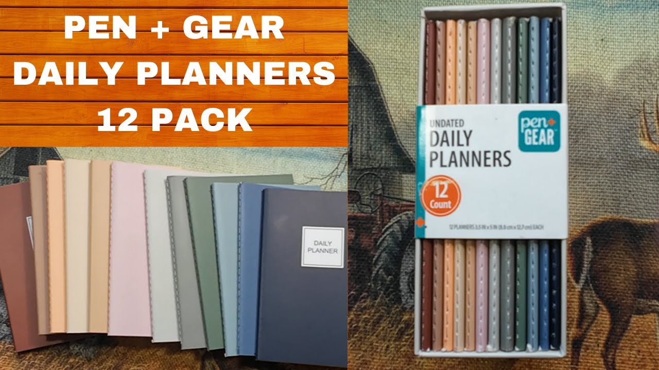 PEN + GEAR UNDATED DAILY PLANNERS 12 COUNT. EVERYDAY CARRY, EDC, POCKET ...
