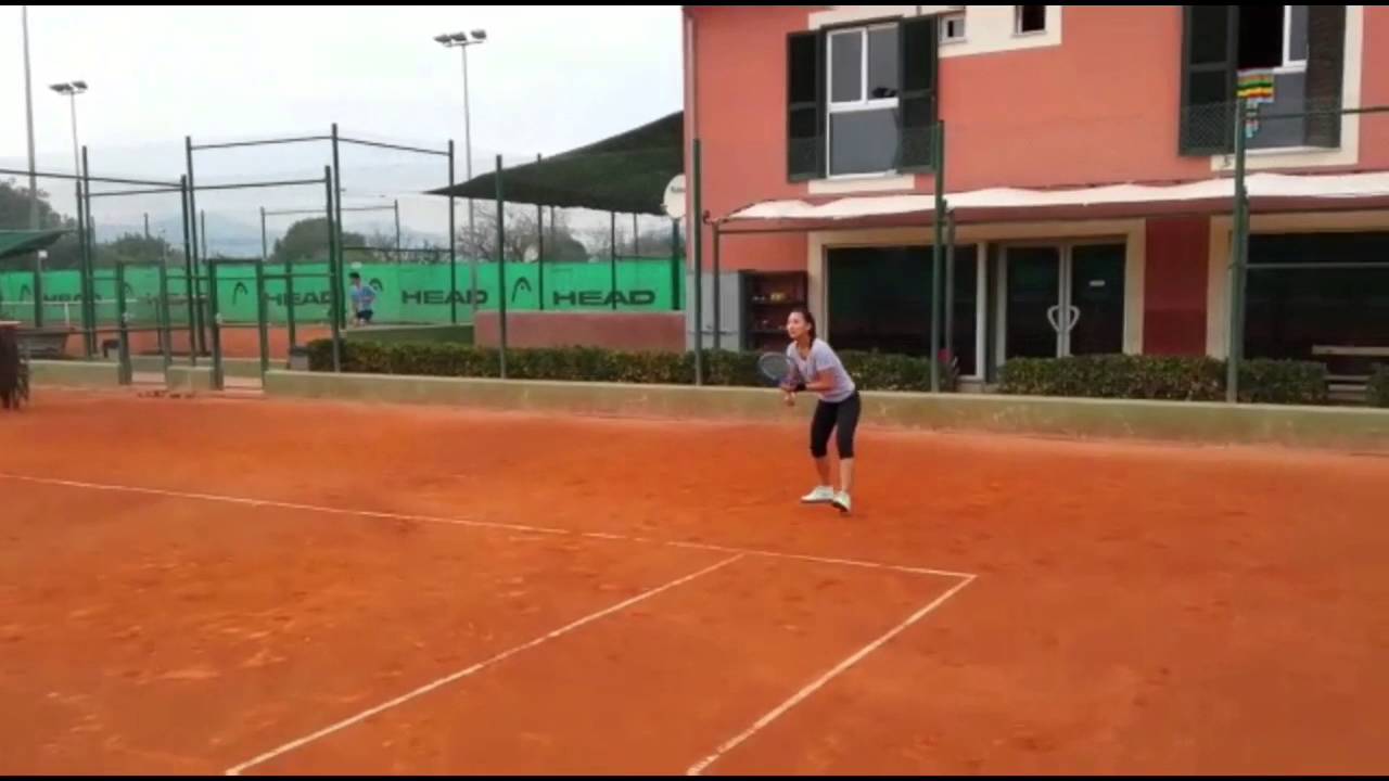 Training and playing a match at the Global tennis team academy - YouTube