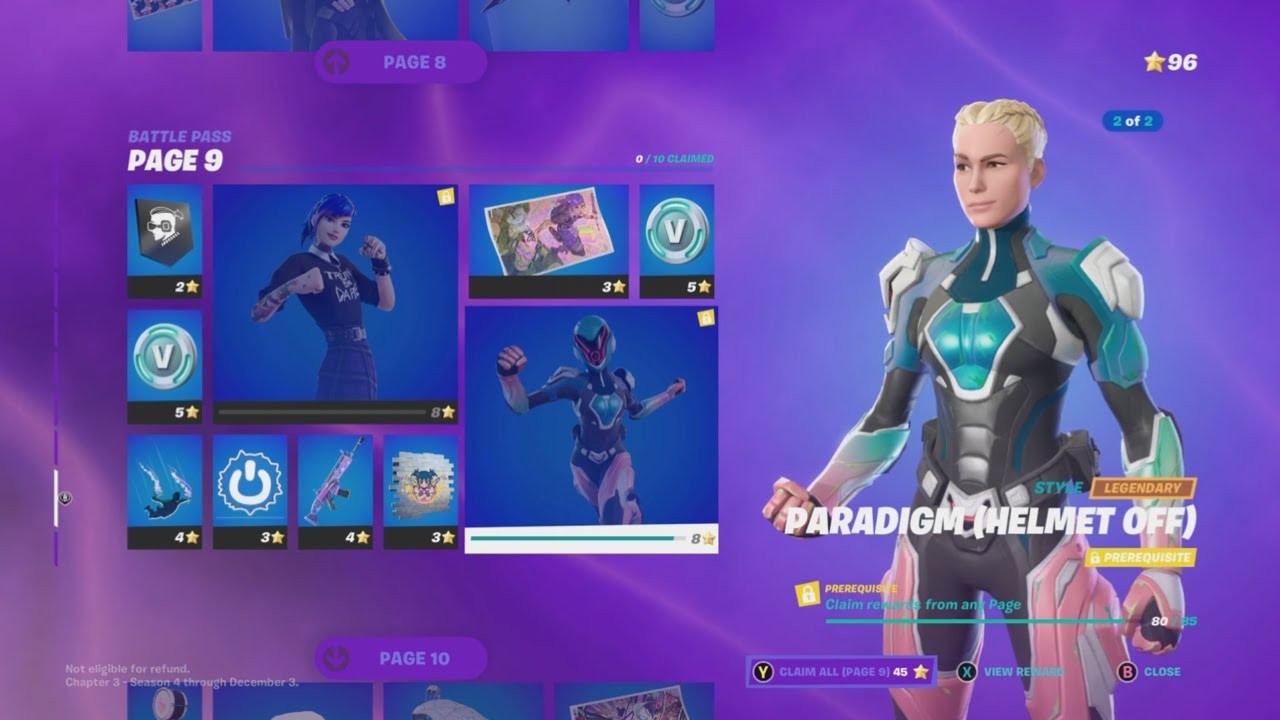 How to get Paradigm (Helmet Off) in Fortnite | Battle Pass Rewards Page ...