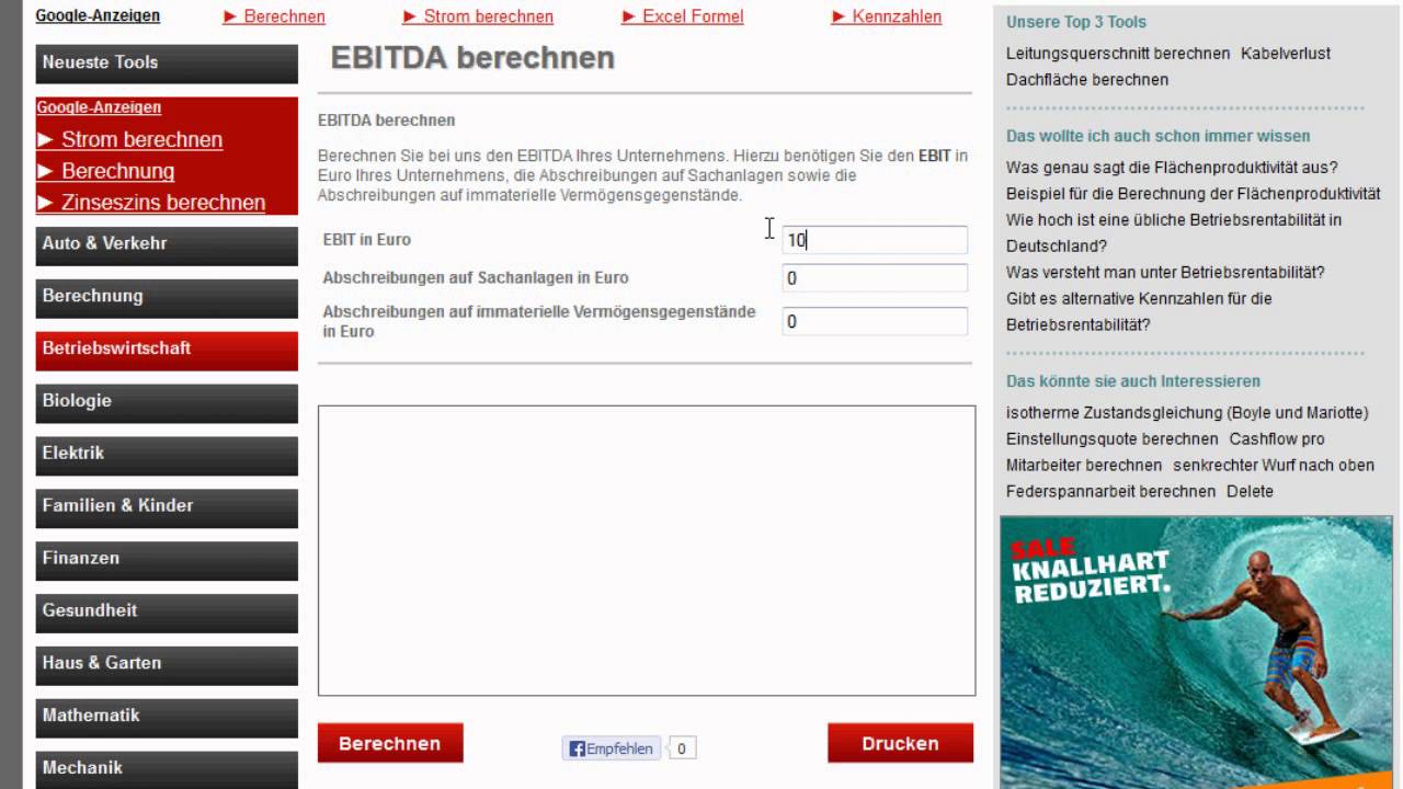 EBITDA berechnen - YouTube