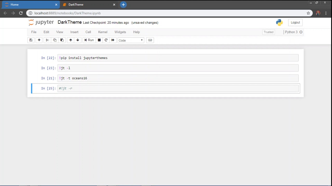 Episode 1 How To Set Dark Mode In Jupyter Notebook YouTube Episode 1 How To Set Dark Mode In Jupyter Notebook YouTube