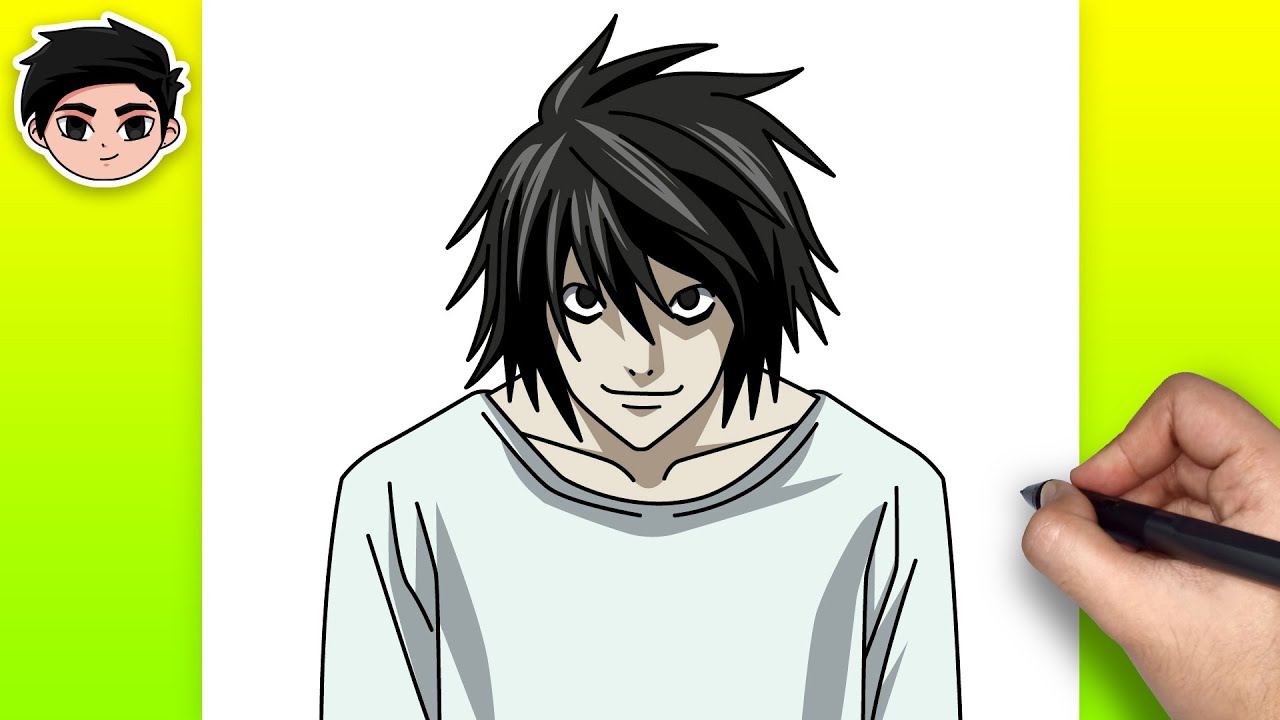 How To Draw L LAWLIET | Death Note - Easy Tutorial - YouTube