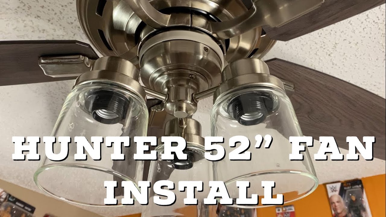 How to Install the Hunter Bennett Collection 52" Ceiling Fan DIY - YouTube