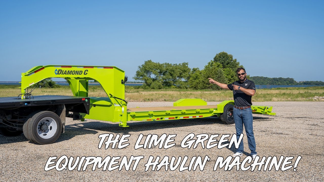 The Lime Green Equipment Hauling Machine 🤑 | Diamond C - YouTube