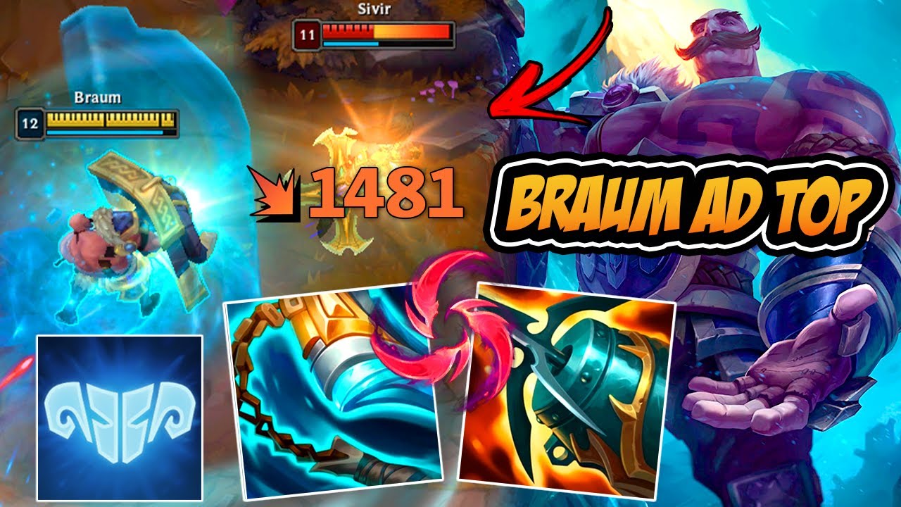BRAUM AD TOP DE QUEBRAPASSOS BUILD VELOCIDADE DE ATAQUE É IMORAL - YouTube