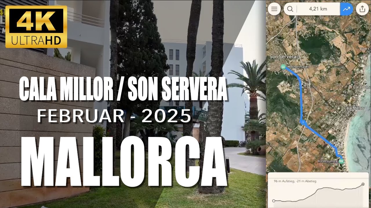 Cala Millor – Spaziergang & Hyperlapse-Radtour zum Markt in Son Servera ...