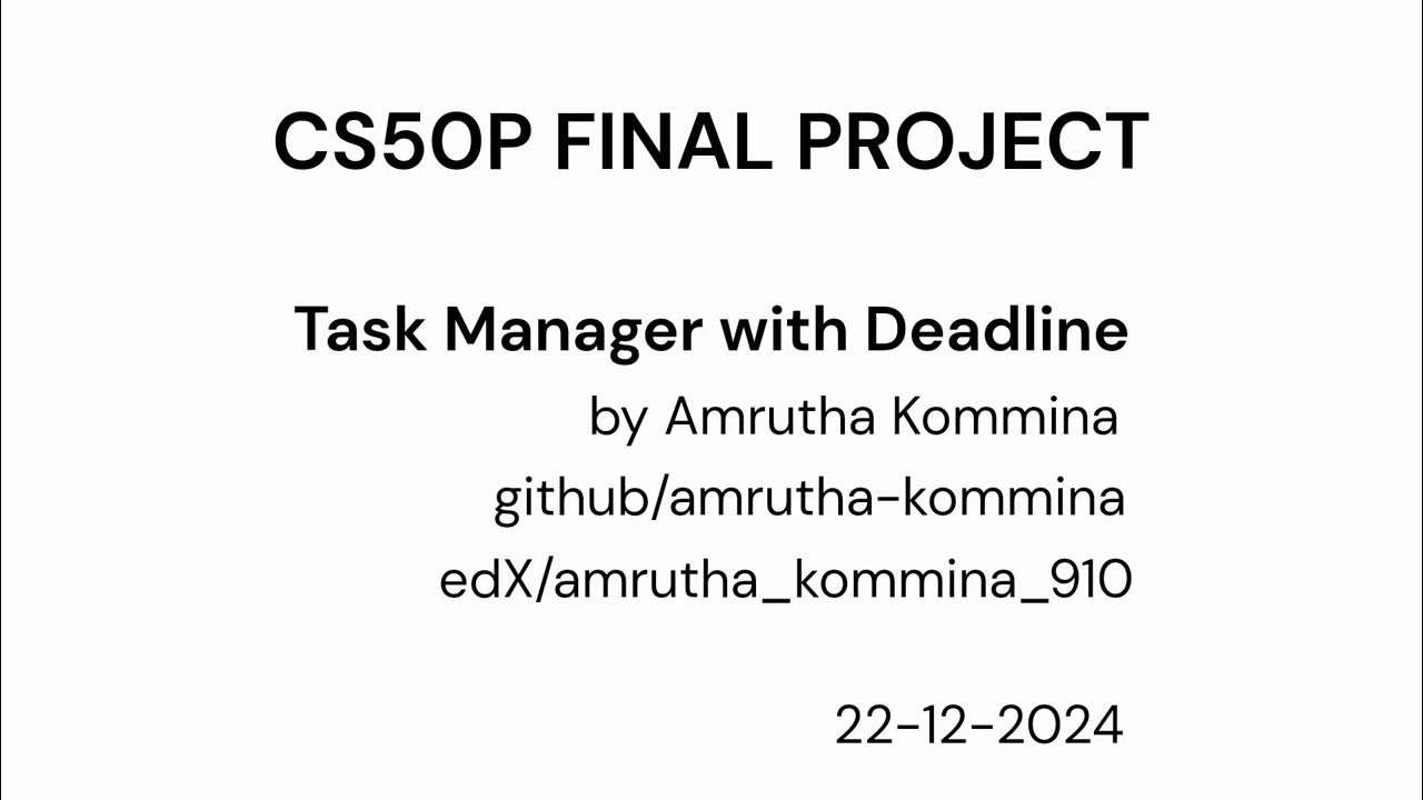 CS50P final project - YouTube
