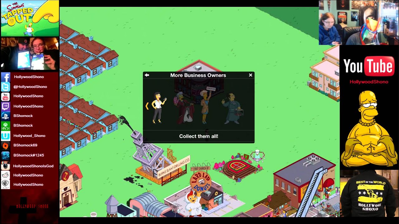The Simpsons Tapped Out - Springfield Heights and HollywoodShono with ...