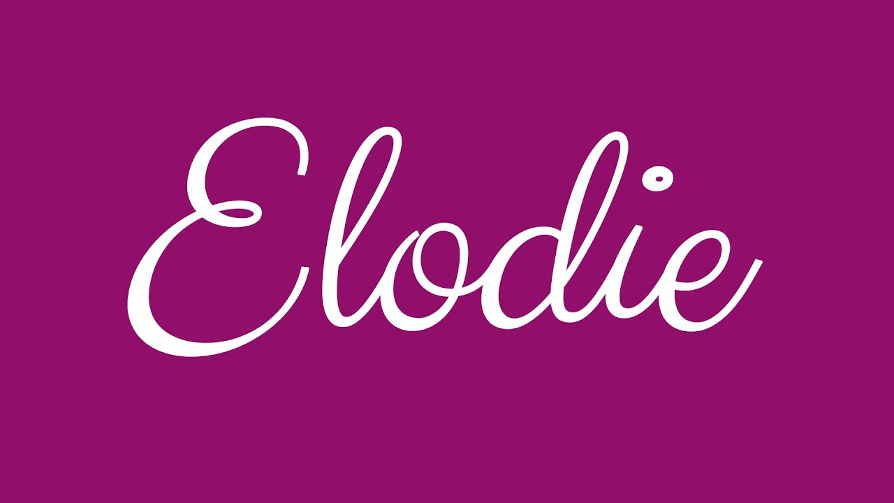 Learn how to Sign the Name Elodie Stylishly in Cursive Writing - YouTube
