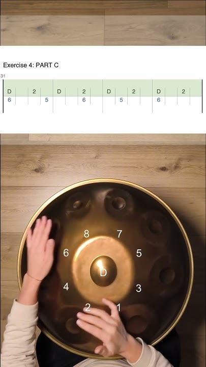 Handpan Tutorial, Exercise for Hang Massive-Once Again Part C 3, D Kurd, Learn with Kristina ...