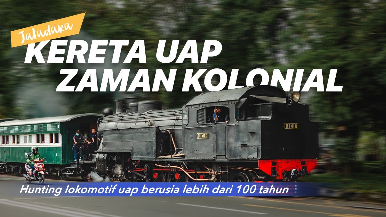 HEBOH! KERETA API BERUMUR 100 TAHUN MELINTAS DI TENGAH JALAN KOTA ...