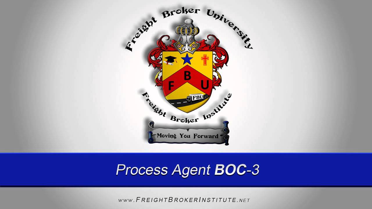 An Excerpt About The Process Agent BOC-3 From Our Freight Broker Agent Training Manual - YouTube