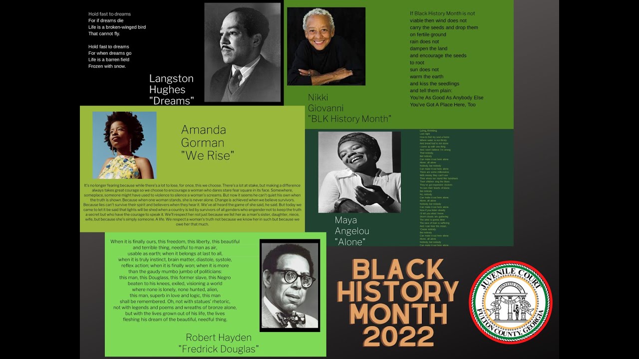 Black History Month 2022 - Poems By Black Poets Read By Youth - YouTube