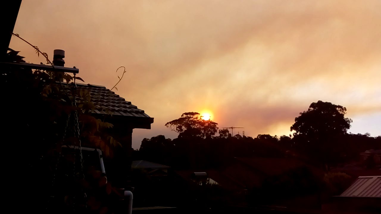 A Bushfire Sunset Sydney - YouTube
