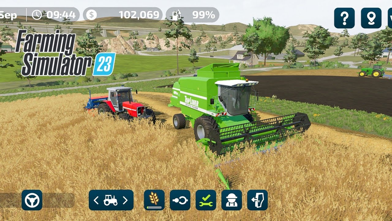 Deutz Fahr Small Harvester In Fs23 | Fs23 Mobile Gameplay | - YouTube