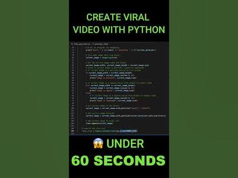 Create viral video with python under 60 seconds | #python #programming #technology #tech #code ...