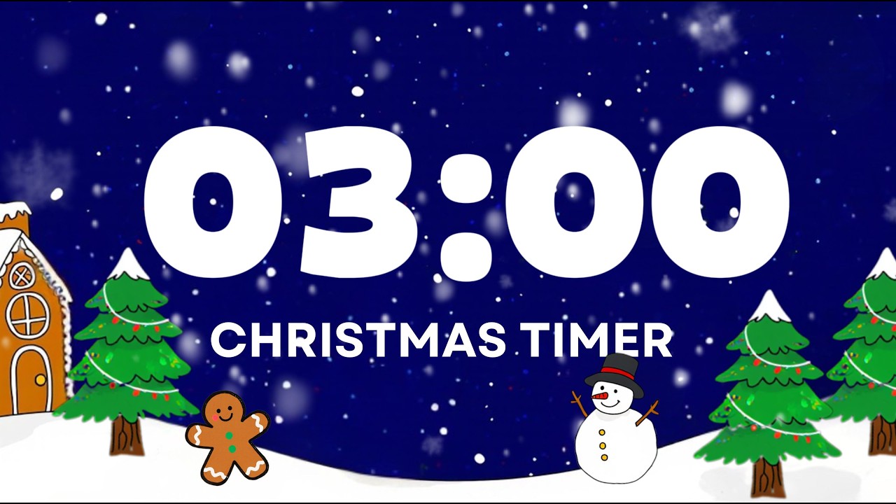 3 Minute Christmas Classroom Timer 🎄 Cute Animated Countdown - YouTube