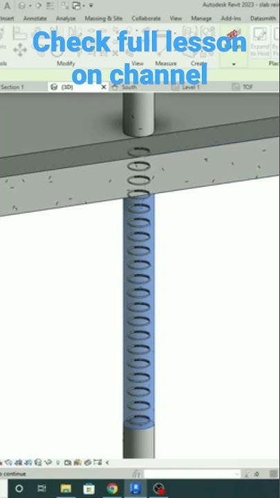 Revit Rebar on round column using free form rebar - YouTube