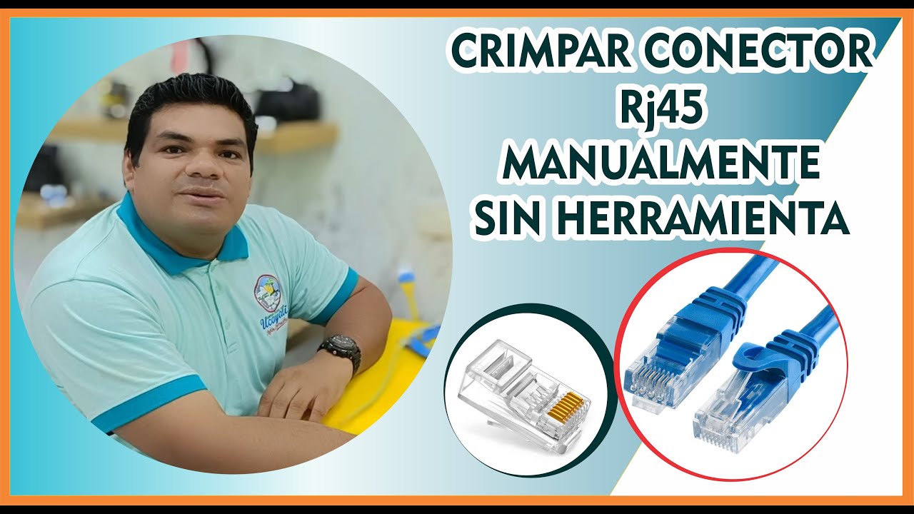 Crimpar conector RJ45 manualmente sin herramienta crimping - YouTube