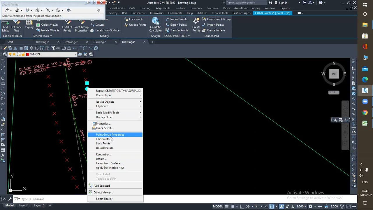 How To Create Road Setting Out Point in AutoCAD Civil 3D For GPS ...