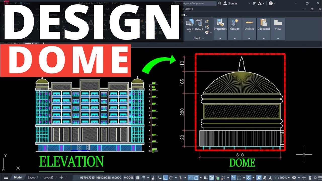 "How to Design a Dome in AutoCAD | Quick & Easy Tutorial" - YouTube