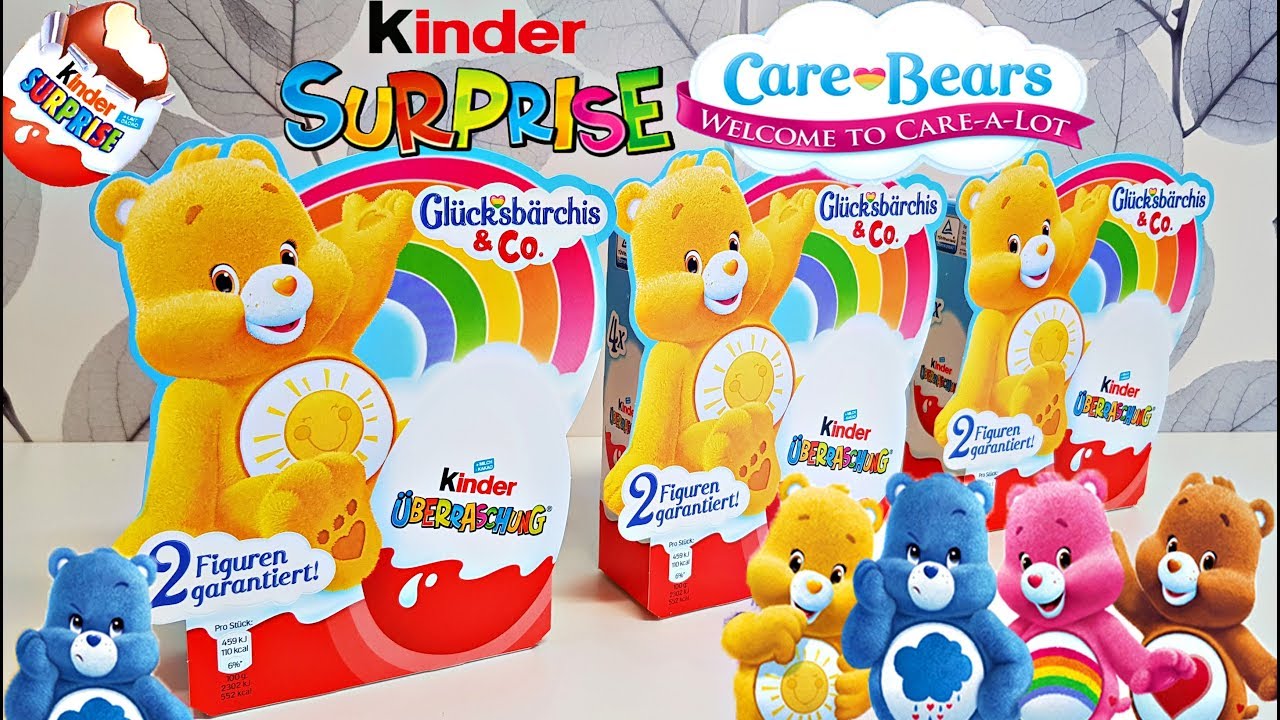 NEW 2018 Kinder Surprise CARE BEARS FULL SET UNBOXING - YouTube