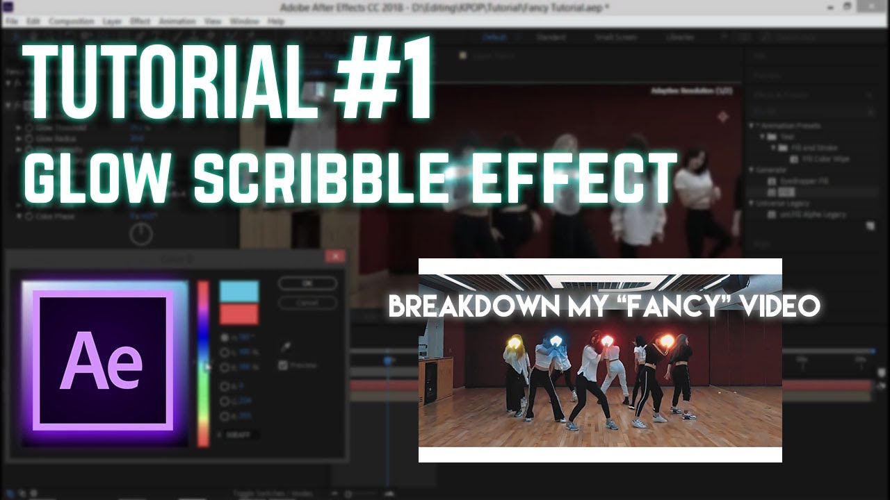 TUTORIAL Glow Scribble Effect #PART 1 (Breakdown my "Fancy" Dance Animation) [ENG SUB] - YouTube