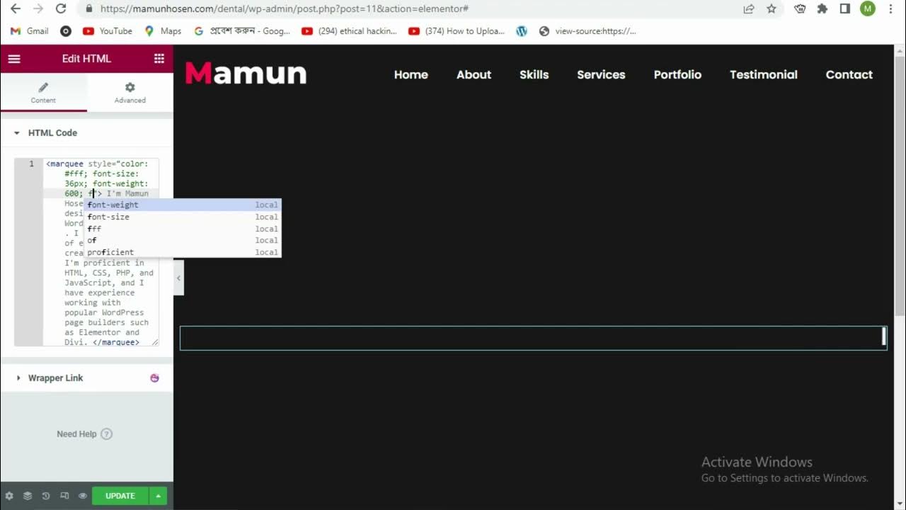 Scrolling Text Marquee in Elementor - YouTube