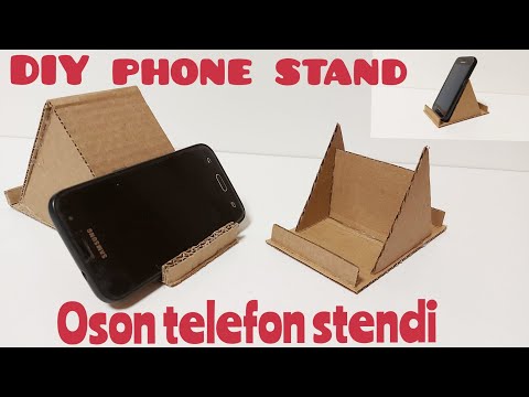 Oson telefon stendi yasash / Mobile phone stand from cardboard / Подставка для мобильного телефона