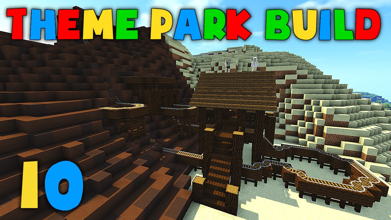 Minecraft Theme Park Build - Part 10 - Minecart Coaster - YouTube