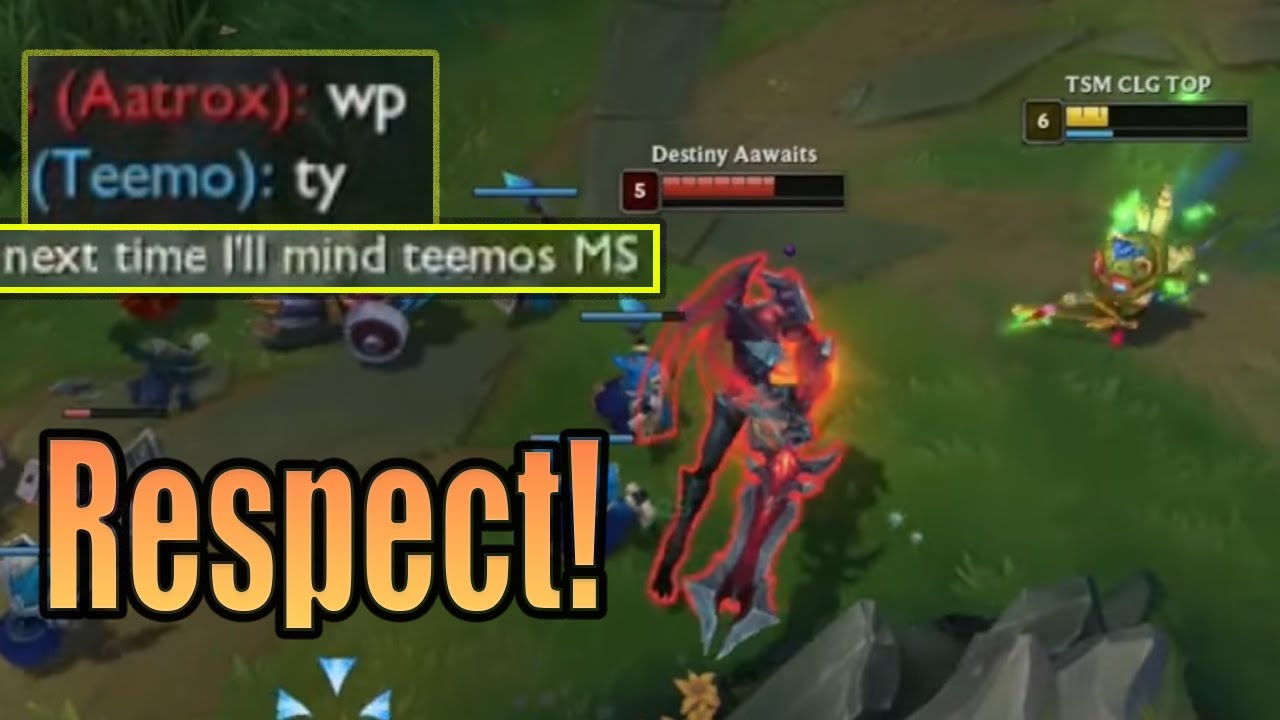Aatrox respecting on Teemo's set-up. [Full Match] - YouTube